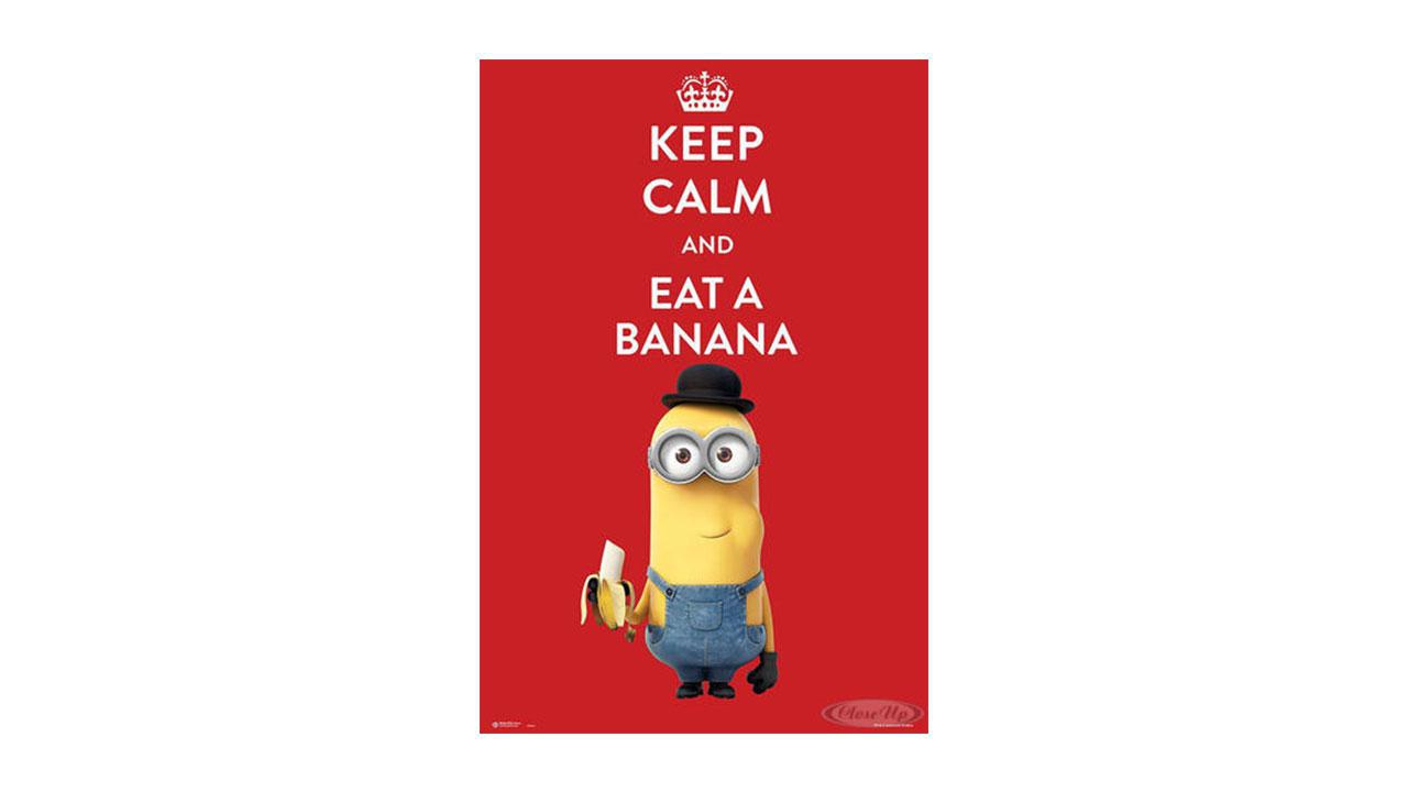 Poster - Minions, Keep calm and eat a Banana | youpikids.ch