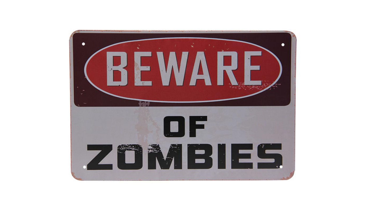 Zombies - plaque en tôle