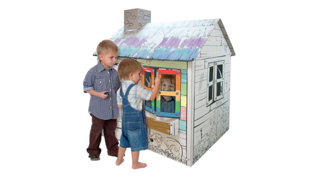 Haus aus Karton - zum selbstbemalen 3