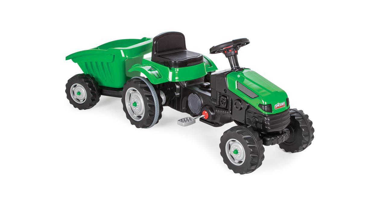 Traktor inkl. Anhänger - mit Tretantrieb, 143 x 51 x 51 cm