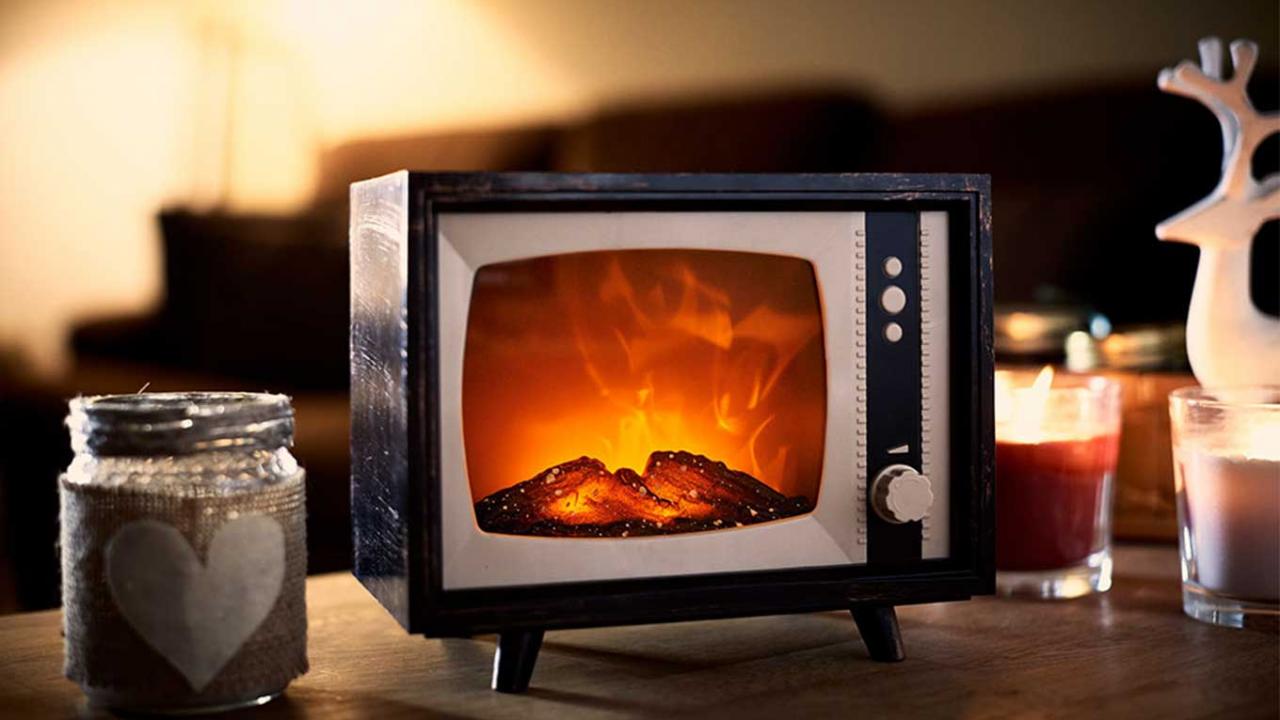 TV Mini-Kamin, Retro | geschenkparadies.ch