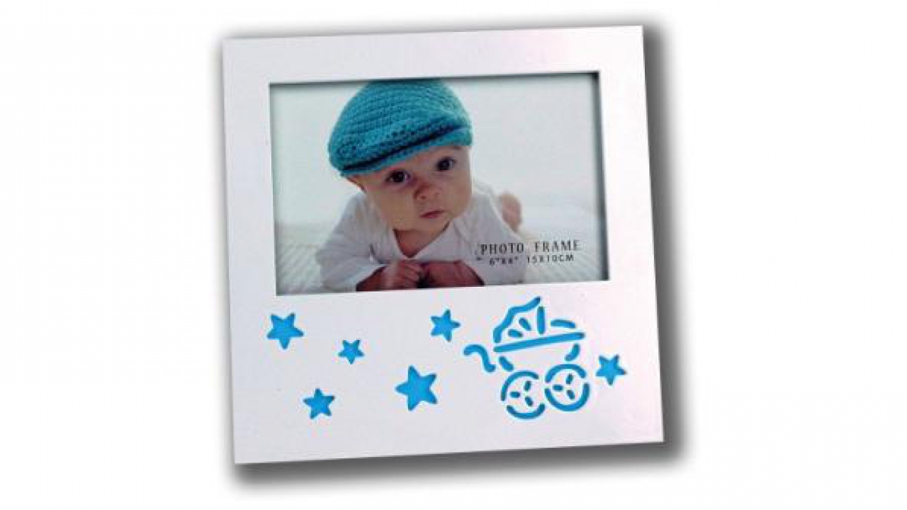 Cadre photo bleu, pour bébé | youpikids.ch