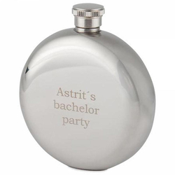 Flachmann mit Gravur, rund