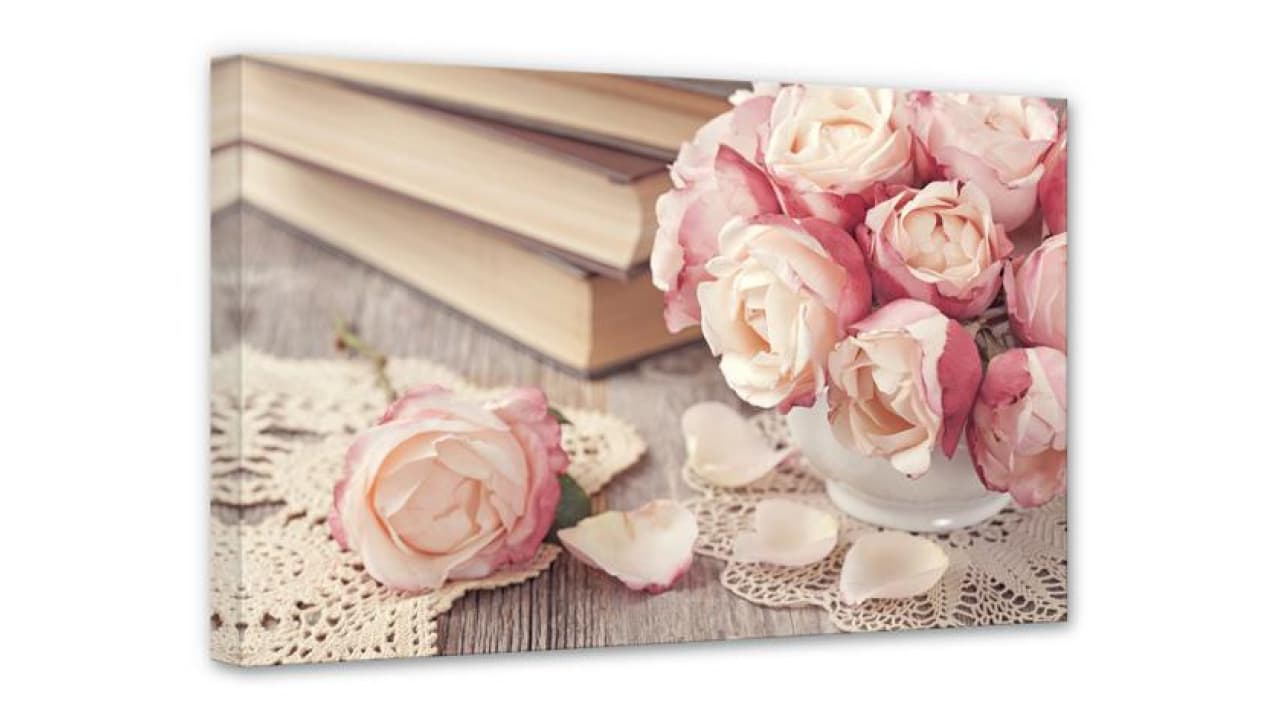 Tableau mural sur toile - Roses rose - disponible sous différentes ...