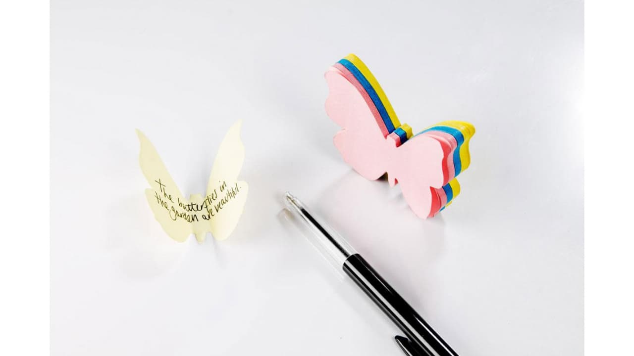 Post-it 3D papillons - 72 papillons colorés 1