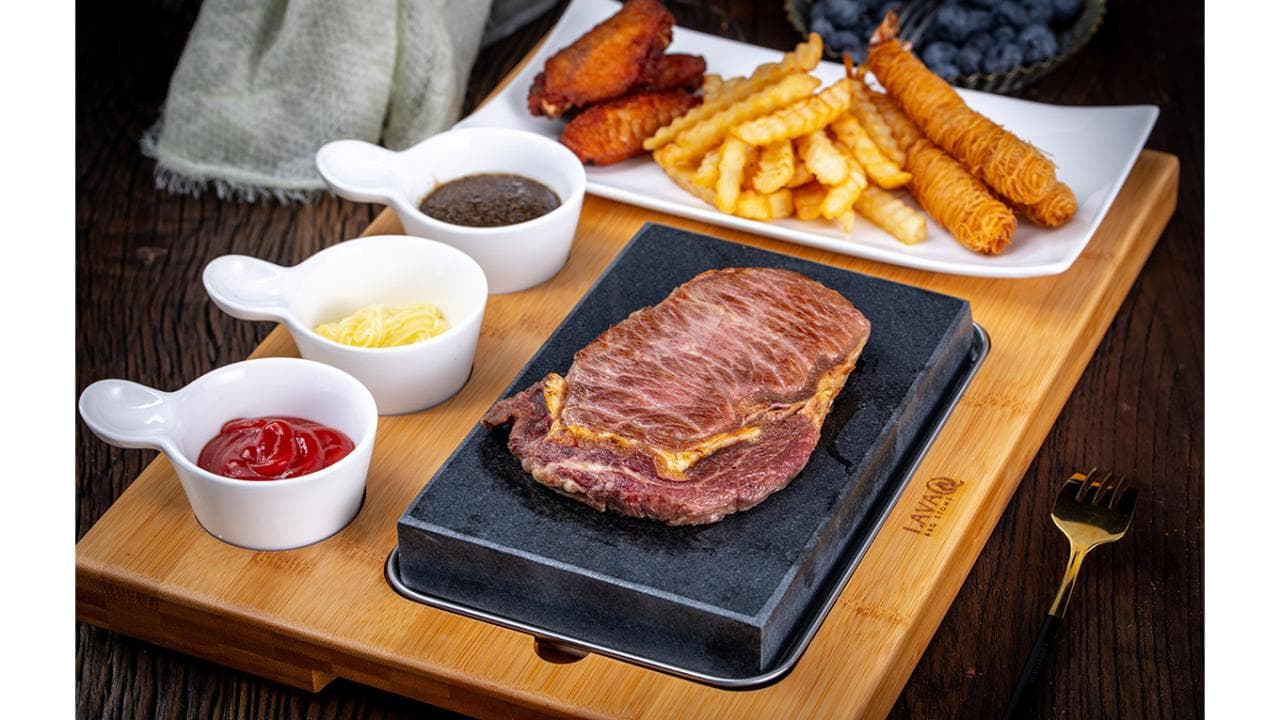 Hot Stone Steak Set - 7-teilig - von LavaQ 6