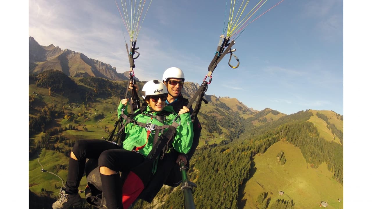 Gleitschirm Tandemflug - im Berner Oberland 1