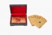 Premium Gold Pokerkarten - in edler Holzbox